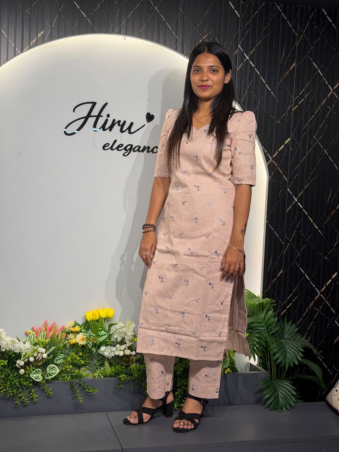 Hiru Elegance Blush Meadow Co-ord Set · Hiru Elegance